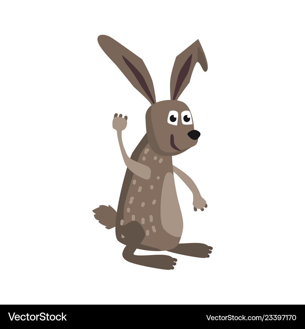 Cute hare forest animal suitable for books Vector Image