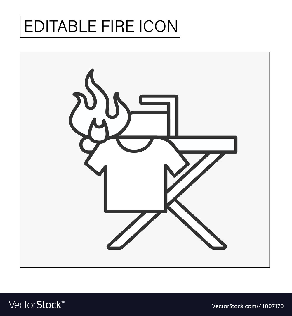Fire line icon Royalty Free Vector Image - VectorStock