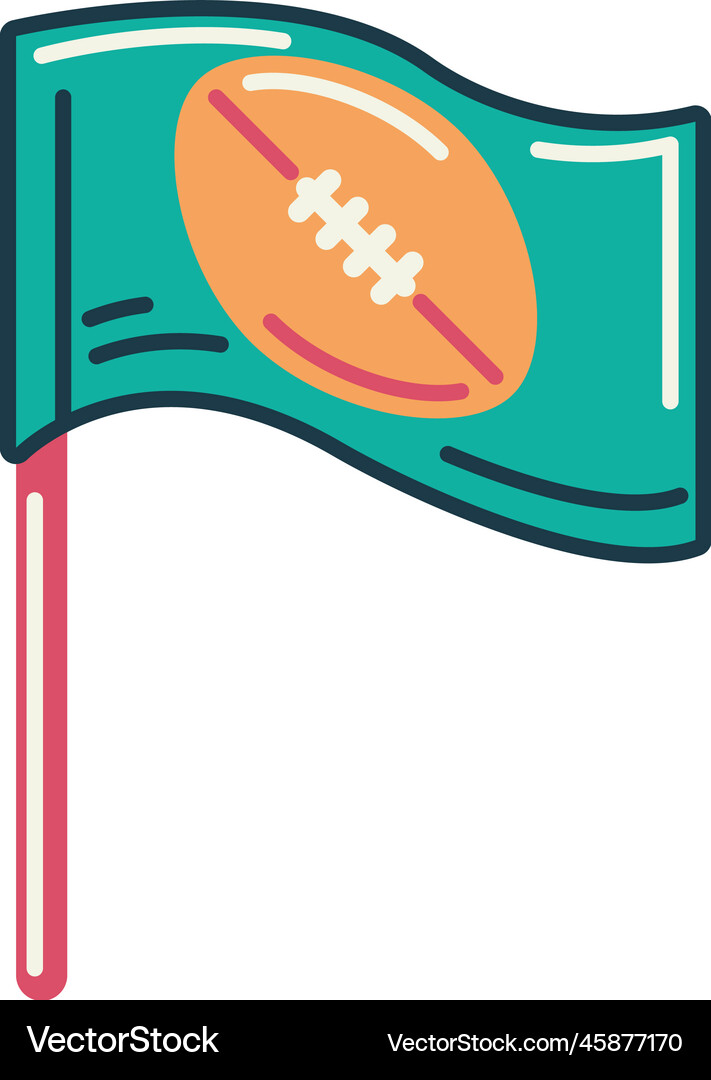Flag american football Royalty Free Vector Image