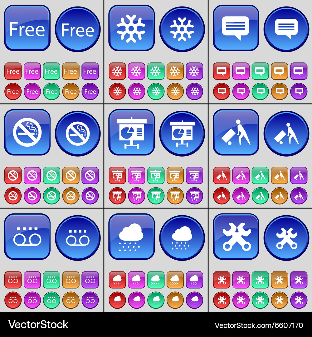 Free snowflake chat bubble no smoking diagram Vector Image