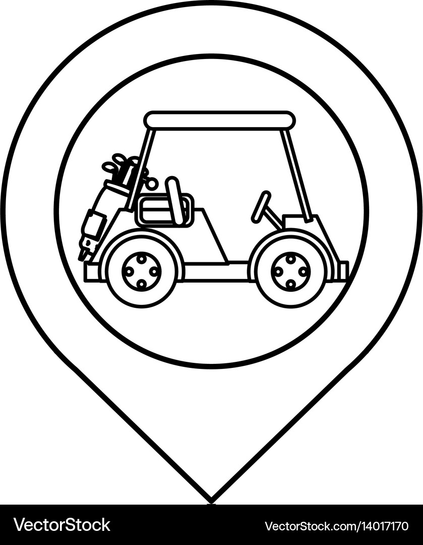 Golf cart isolated icon Royalty Free Vector Image