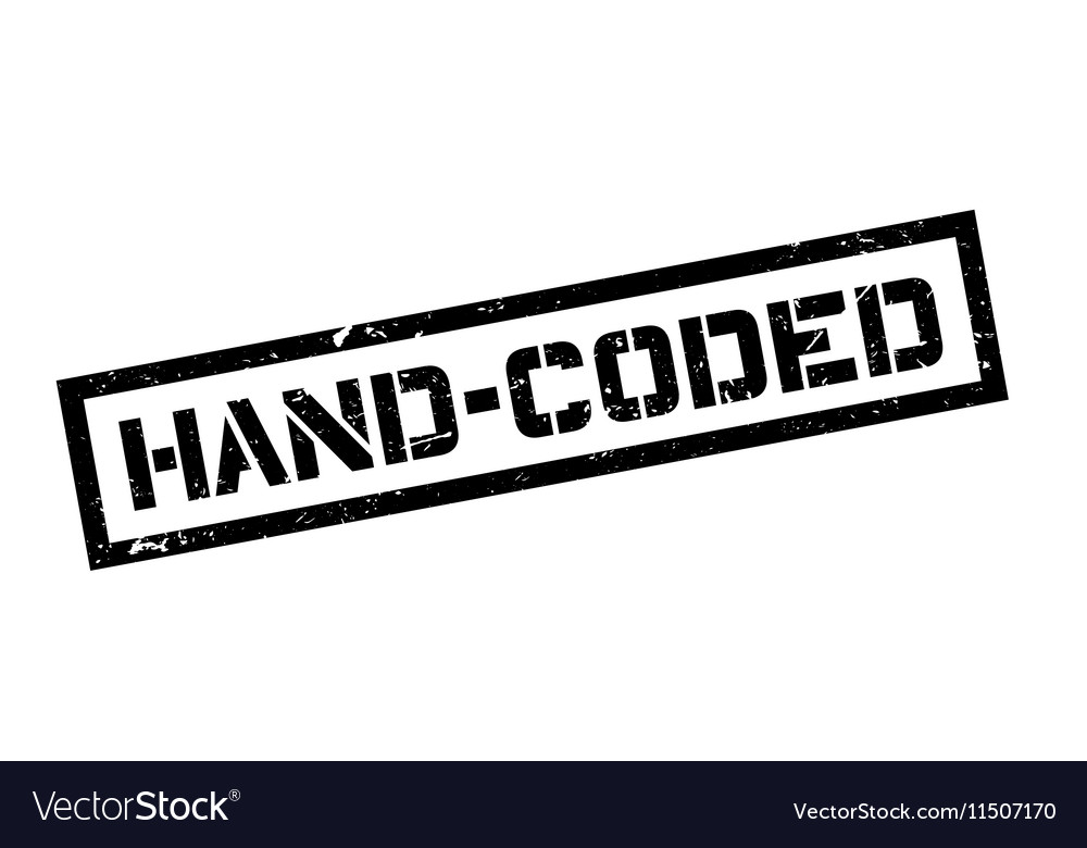 Hand-coded rubber stamp Royalty Free Vector Image