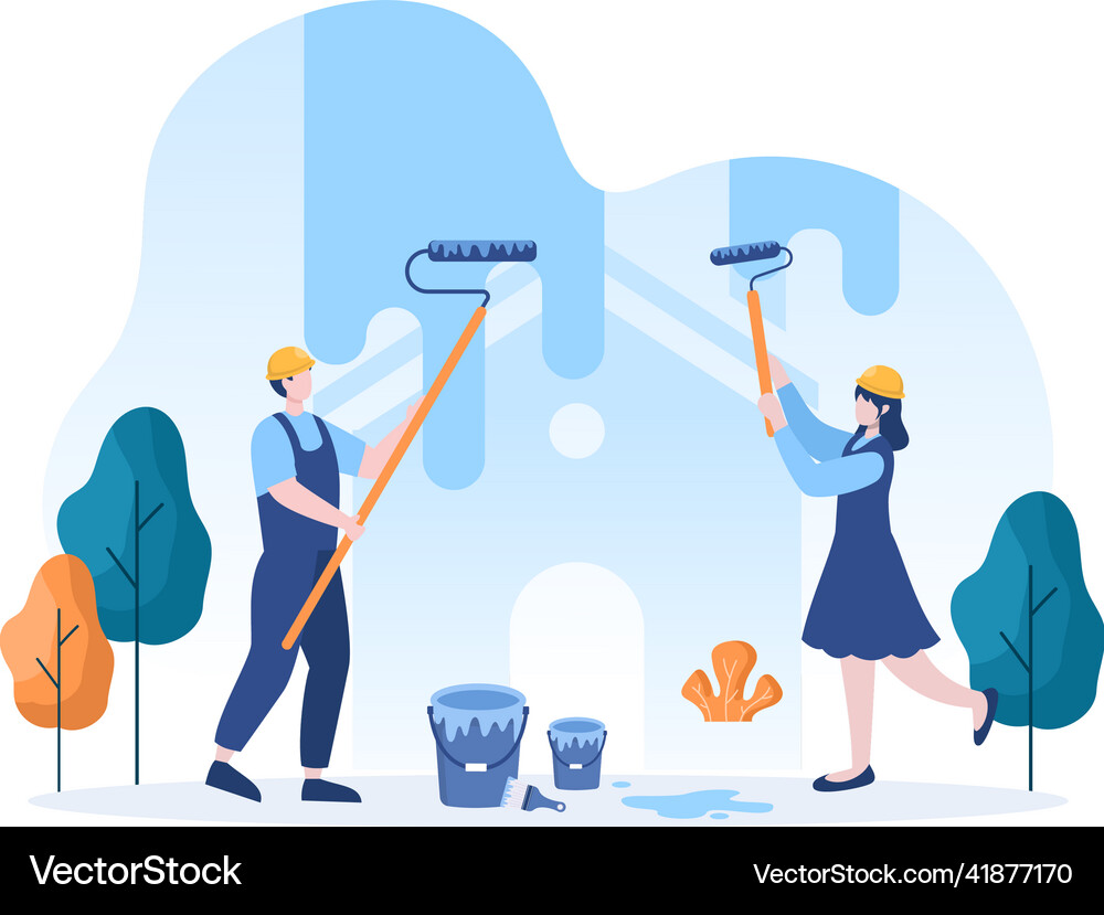 Home renovation or repair with construction tools Vector Image