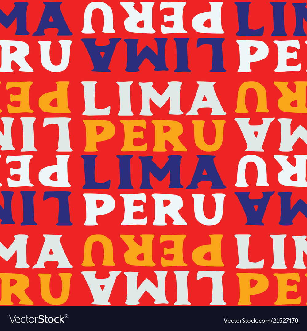 Lima peru seamless pattern Royalty Free Vector Image