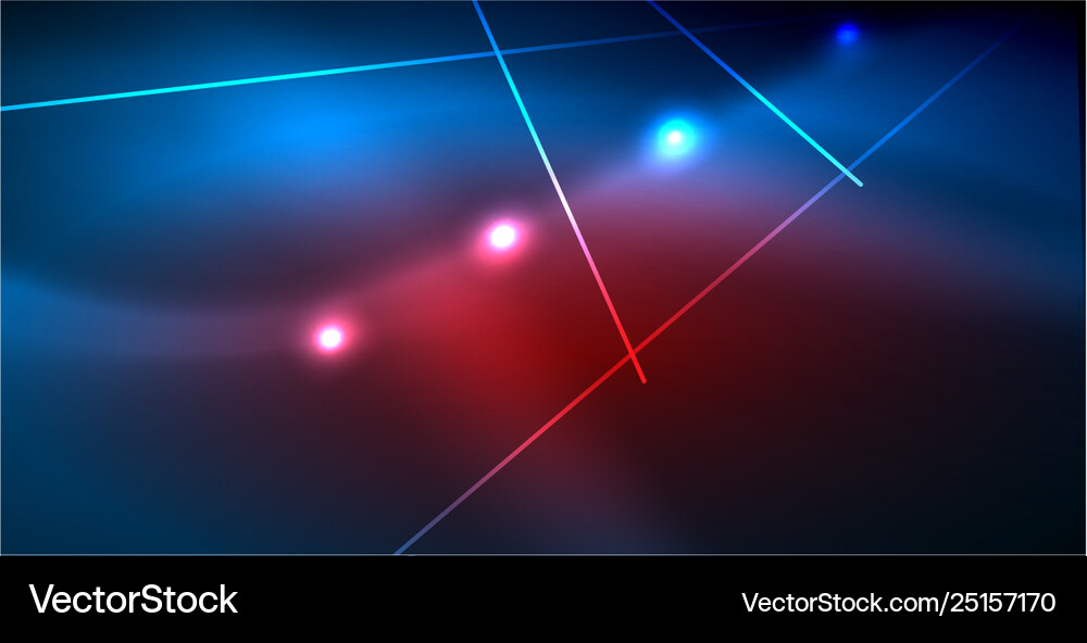 Neon glowing techno lines blue hi-tech futuristic Vector Image