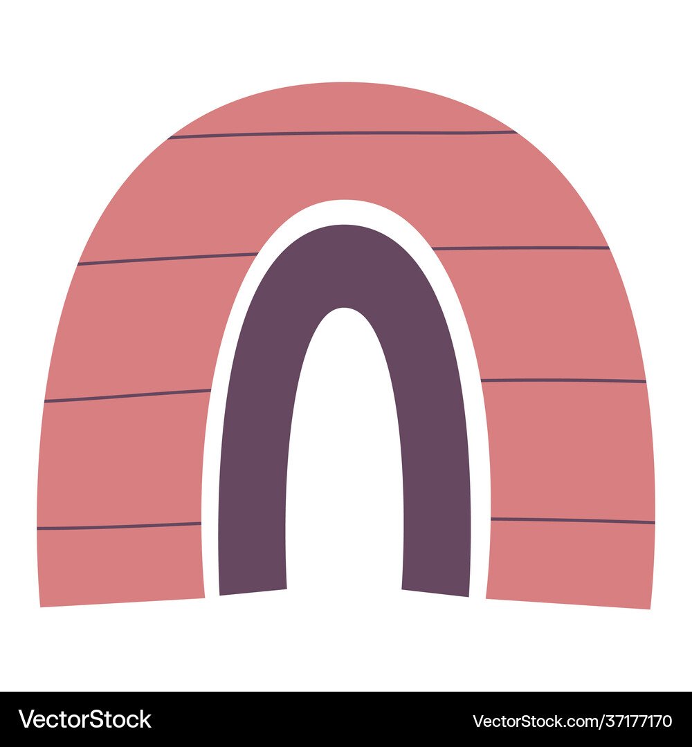 Pink rainbow trendy isolated on white background Vector Image