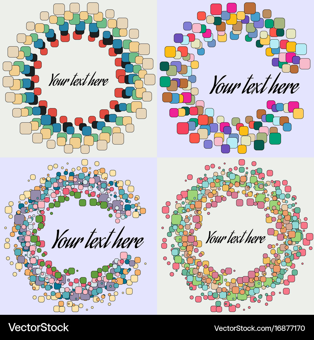 Set of abstract round form Royalty Free Vector Image