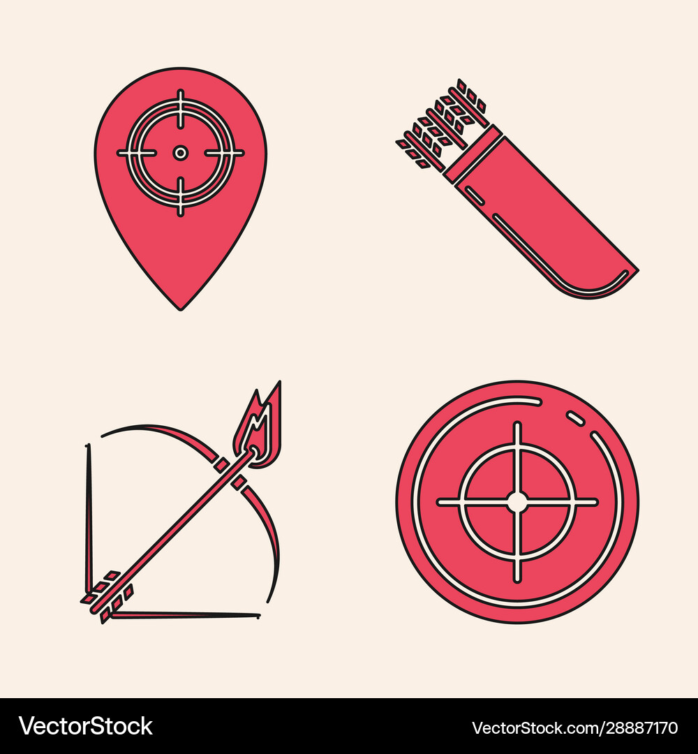 Set target sport for shooting competition hunt Vector Image