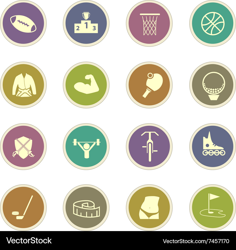 Sports icons set Royalty Free Vector Image - VectorStock