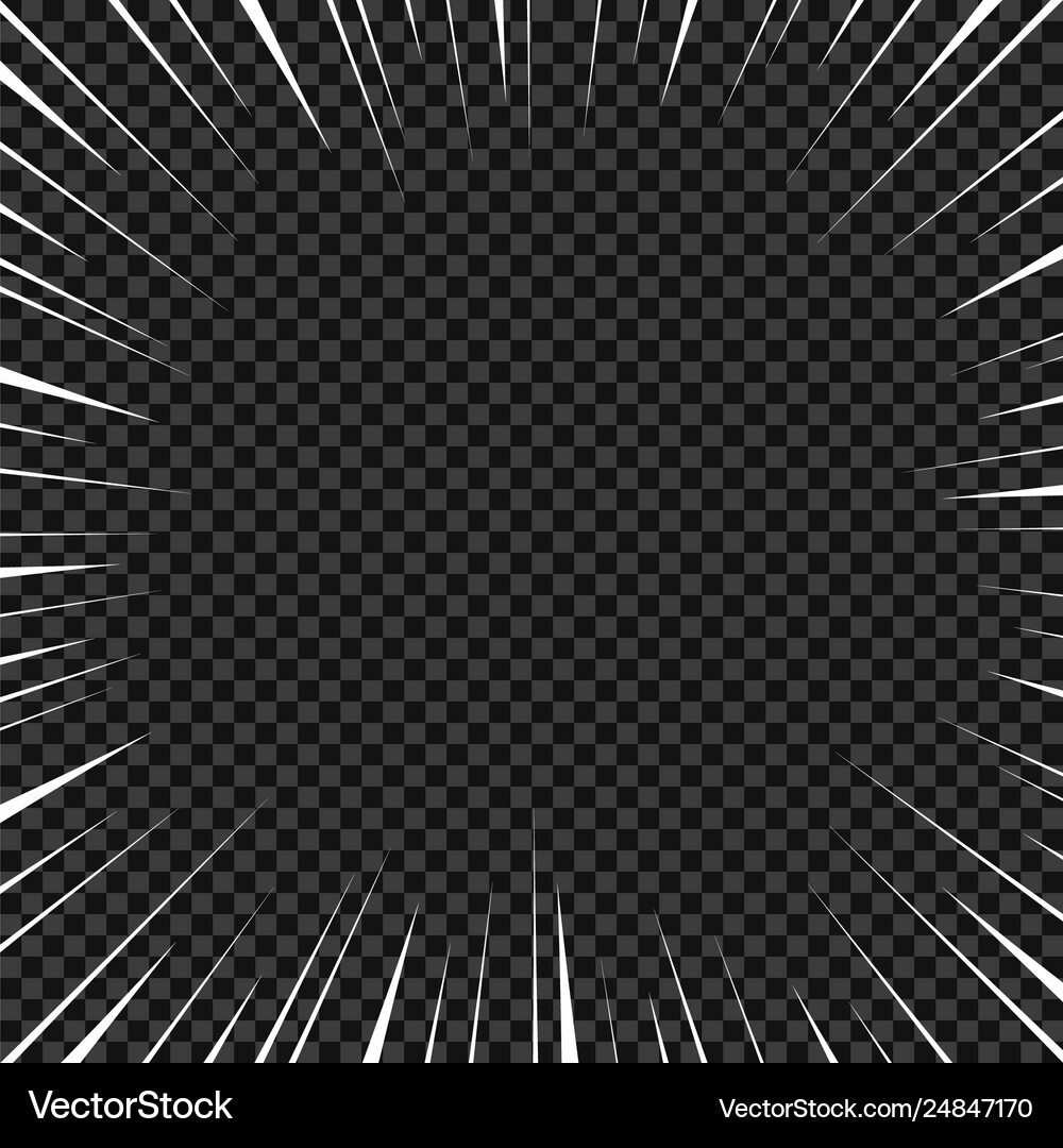 White radial lines for comics superhero action Vector Image
