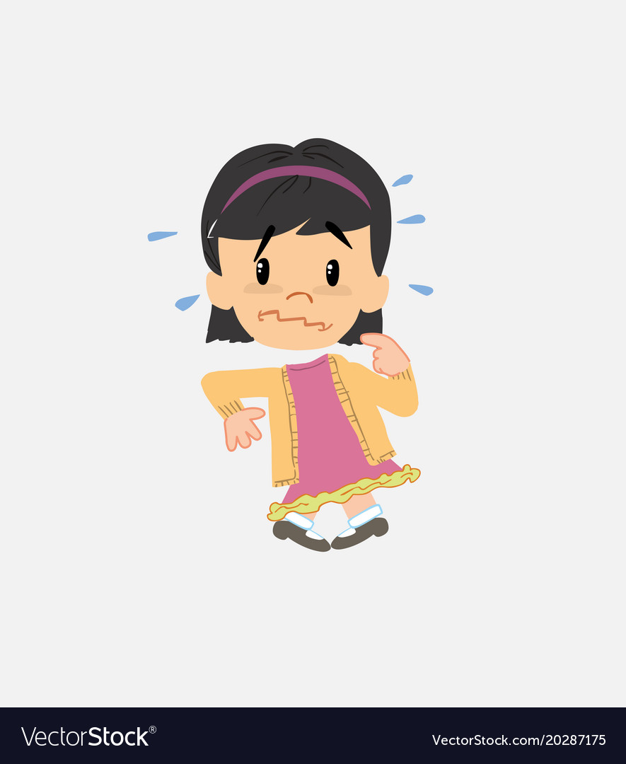 Scared Cartoon Girl