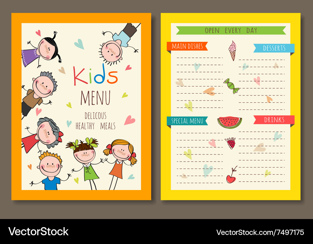 Cute Dinner Menu Templates