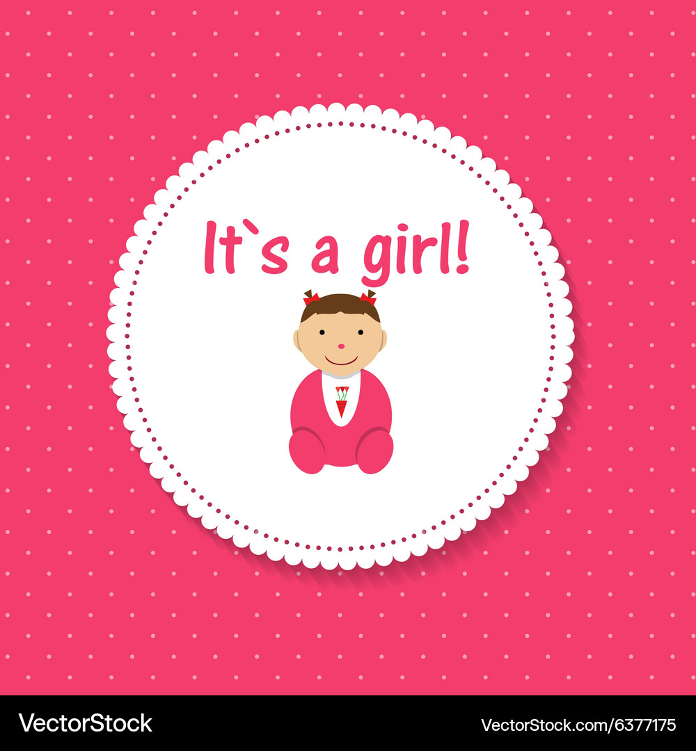 For newborn girl Royalty Free Vector Image - VectorStock