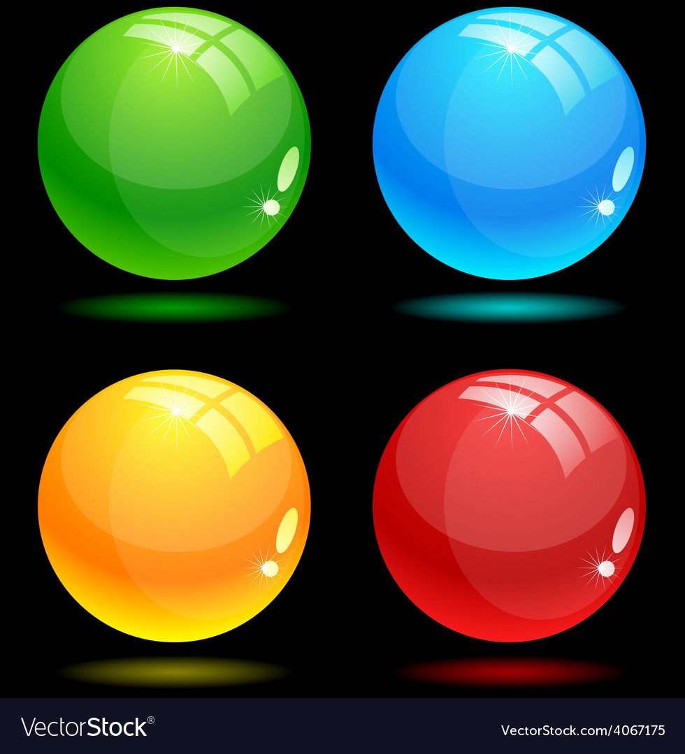 Glossy balls Royalty Free Vector Image - VectorStock