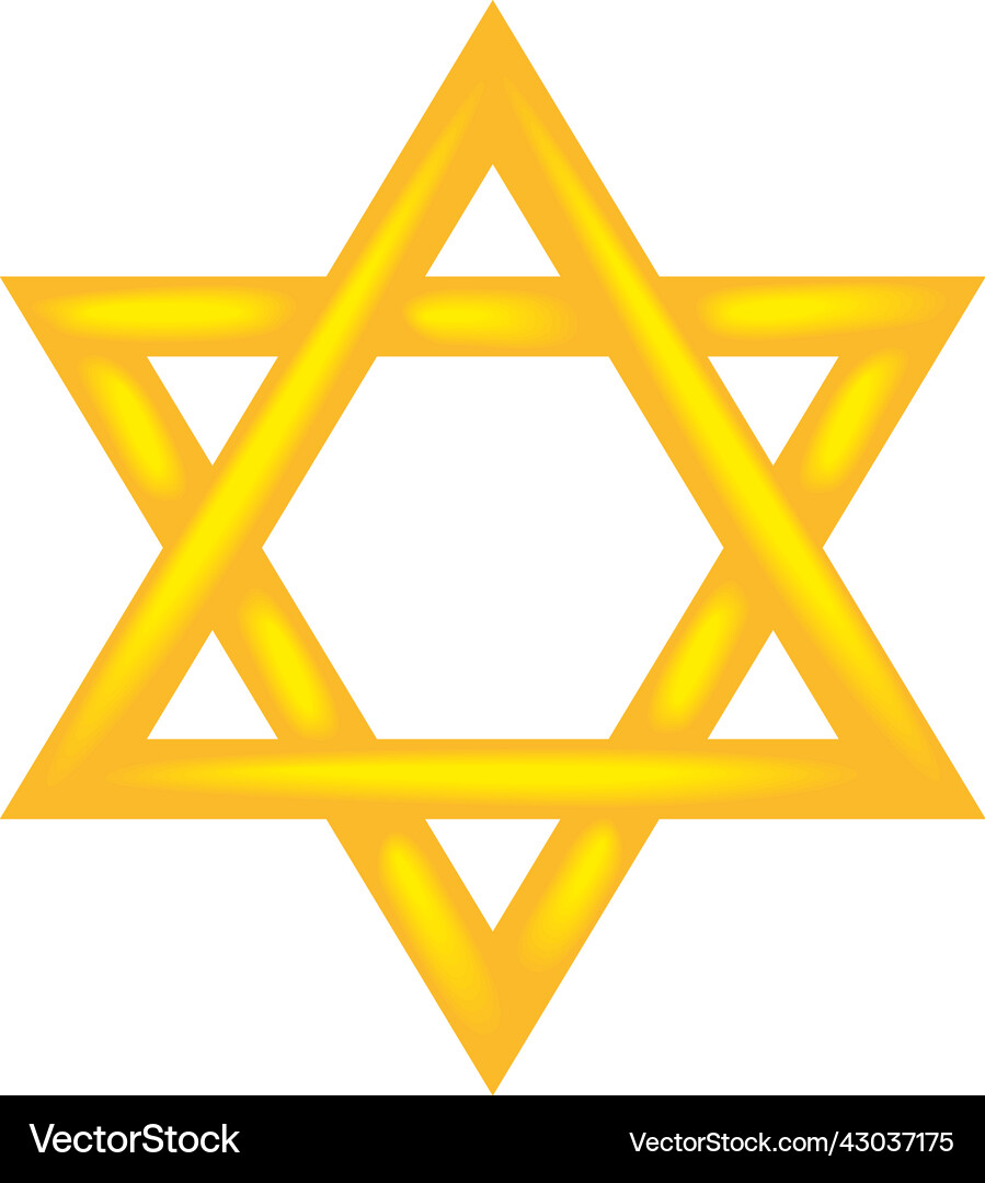 Jewish star symbol Royalty Free Vector Image - VectorStock