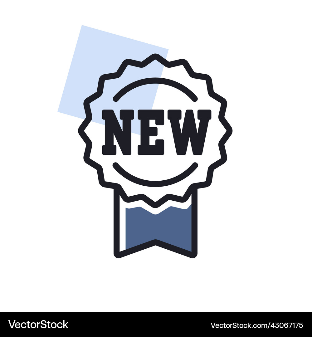 New tag and ribbons icon Royalty Free Vector Image