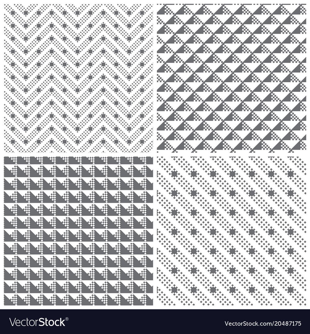 Seamless pattern set32 Royalty Free Vector Image