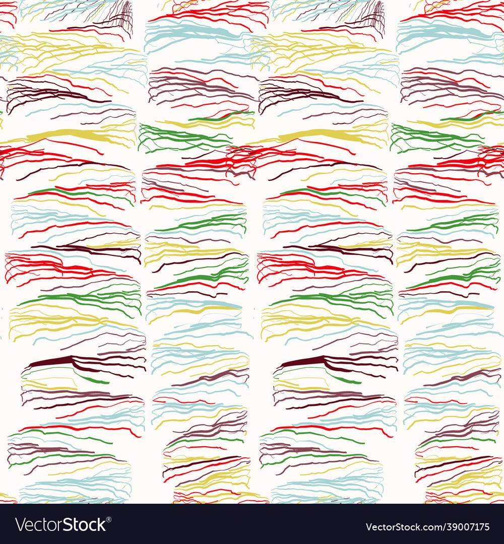 Seamless pattern with a simple abstract drawing Vector Image