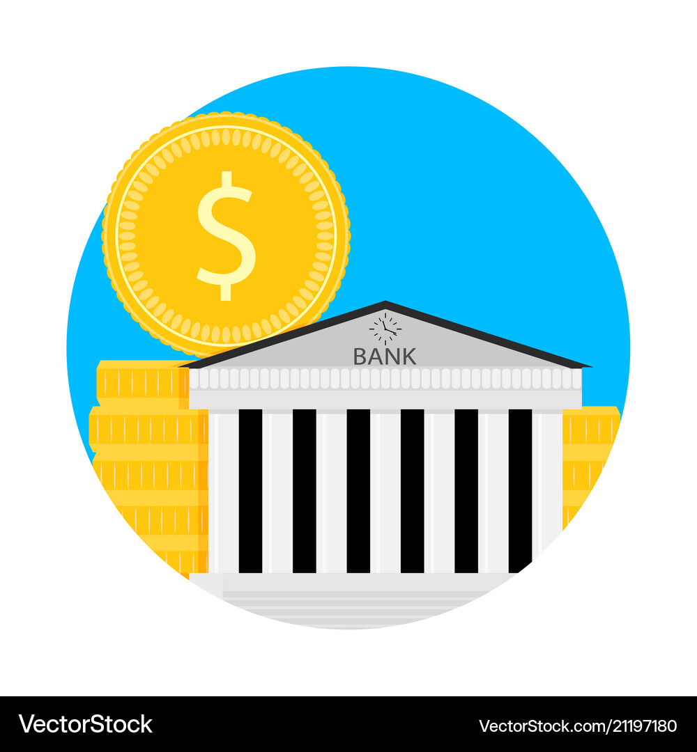 Bank financial capitalization icon Royalty Free Vector Image