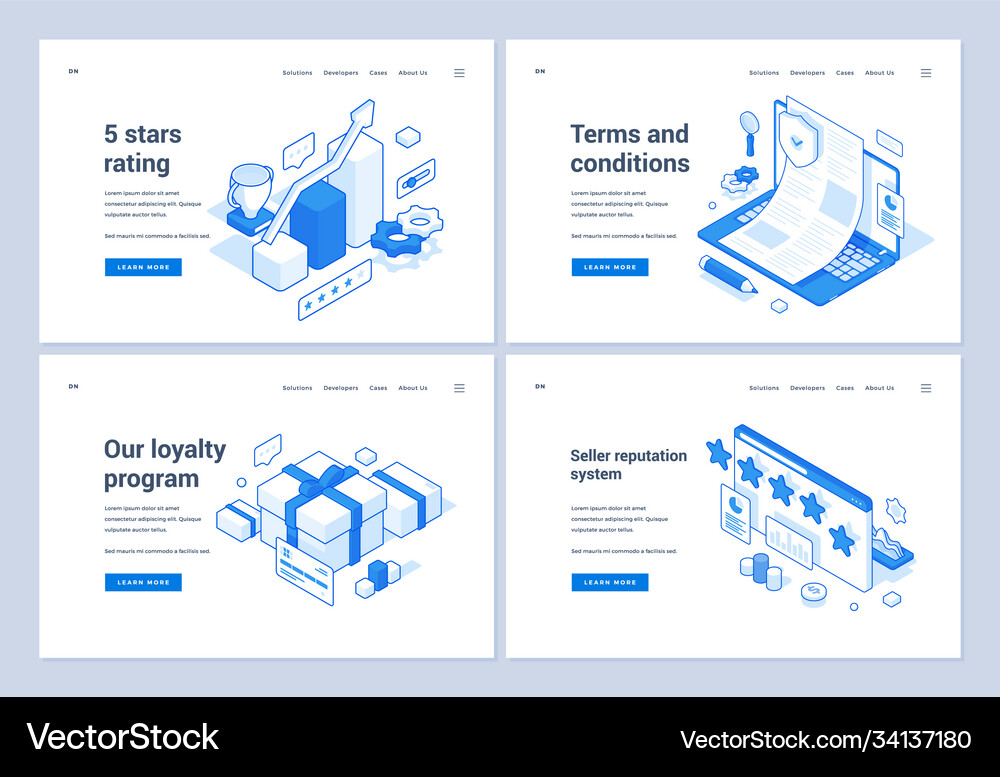Banners for modern online shop customer services Vector Image