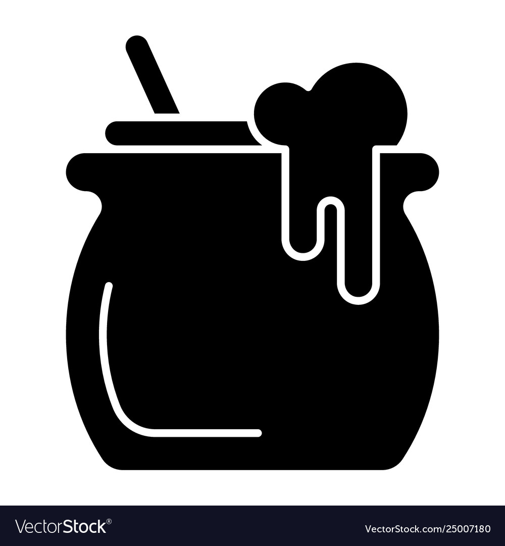 Cauldron solid icon brew Royalty Free Vector Image