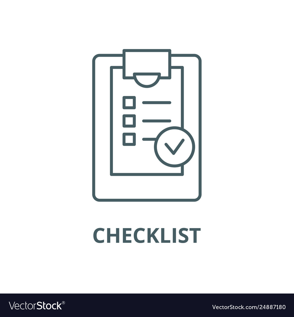 Checklist line icon checklist outline Royalty Free Vector