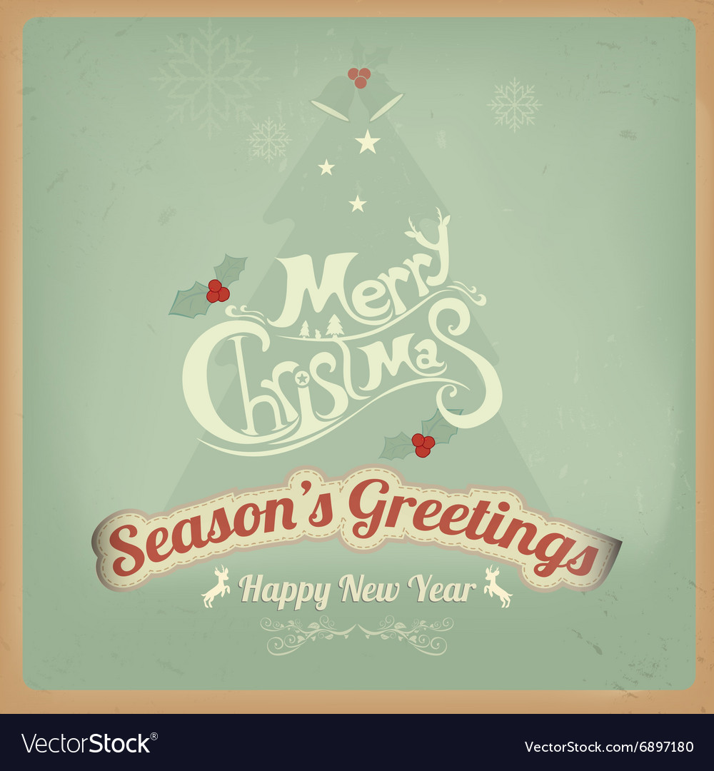 Christmas greeting card have a very merry Vector Image