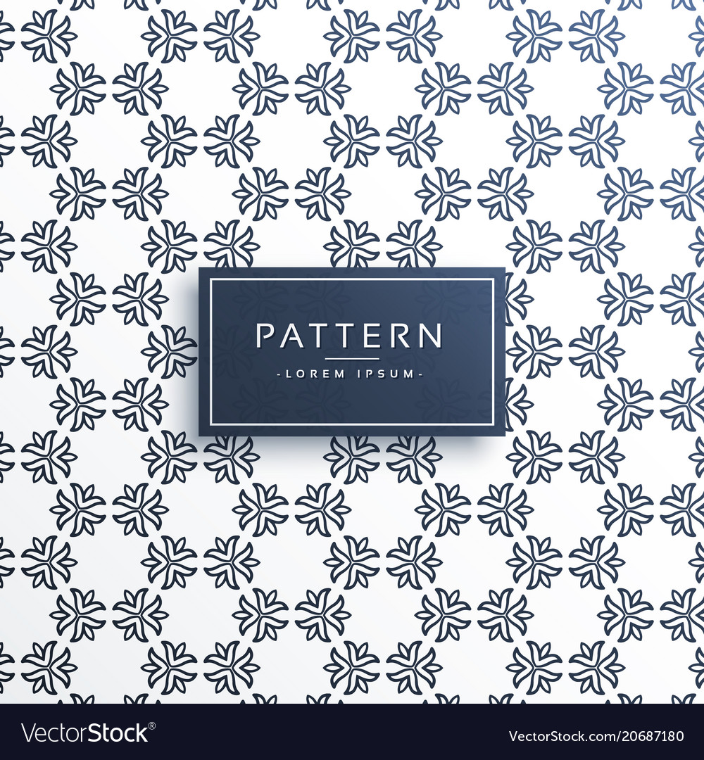Creative line flower pattern background Royalty Free Vector