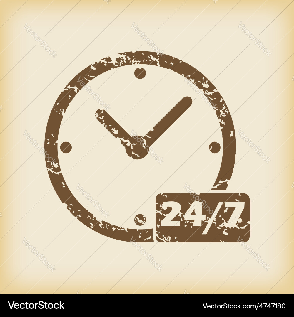 Grungy overnight daily icon Royalty Free Vector Image