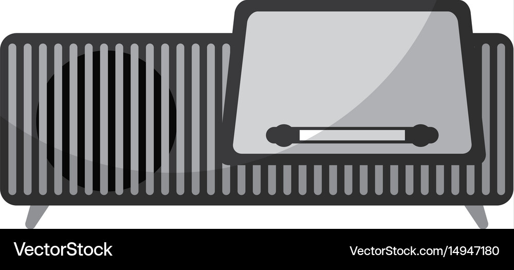 Isolated retro radio icon Royalty Free Vector Image