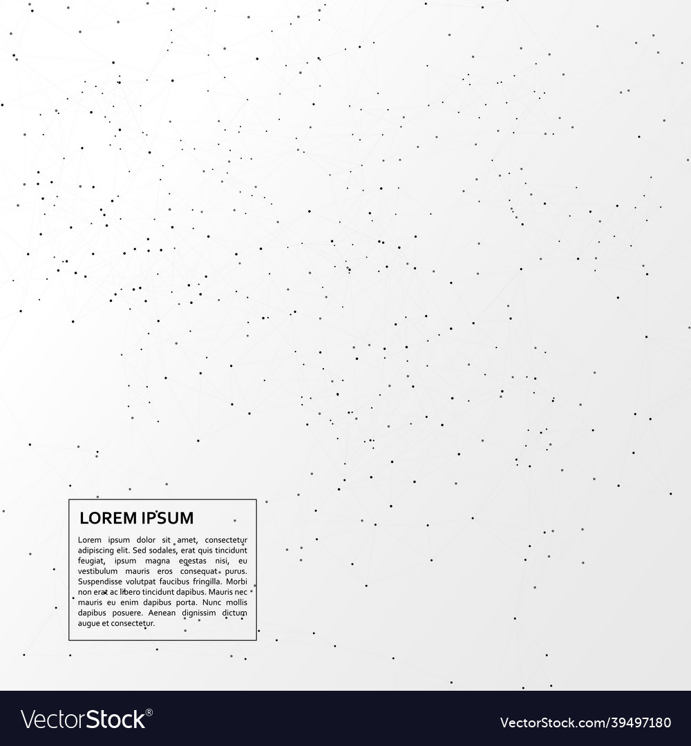Science Abstract Network With Connections Dots Vector Image