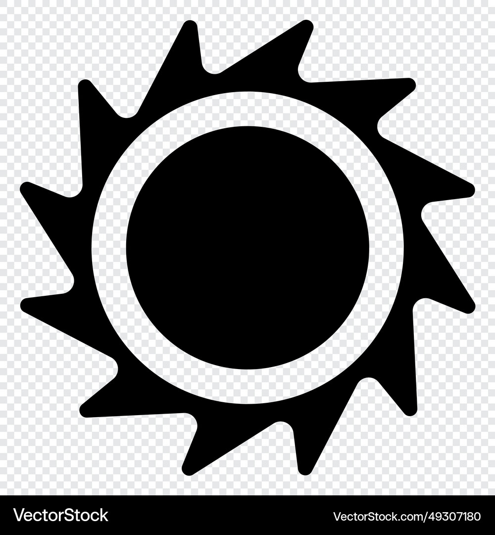 Sun icon solar for weather design Royalty Free Vector Image