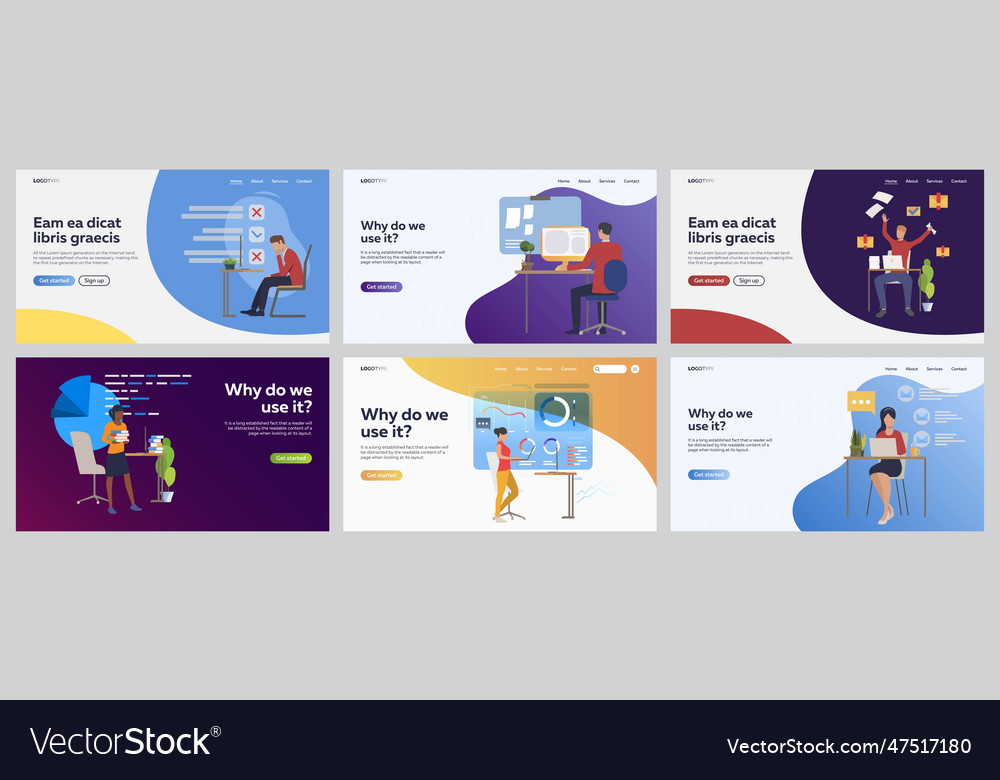 Task planning set Royalty Free Vector Image - VectorStock