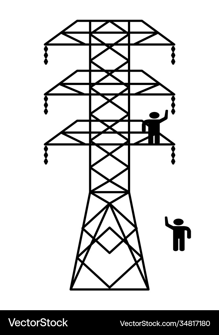 Towers transmission line transmission Royalty Free Vector