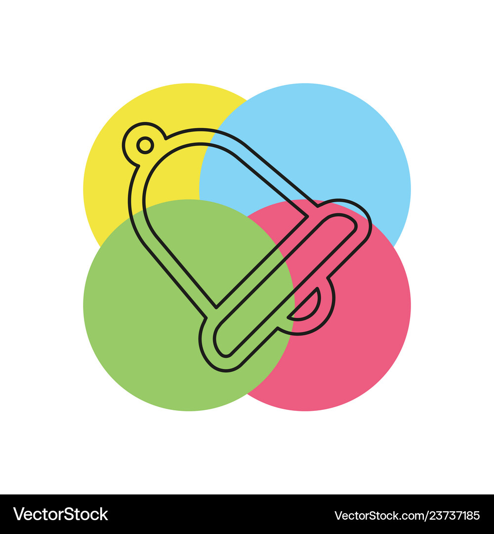 Bell icon alarm alert symbol Royalty Free Vector Image