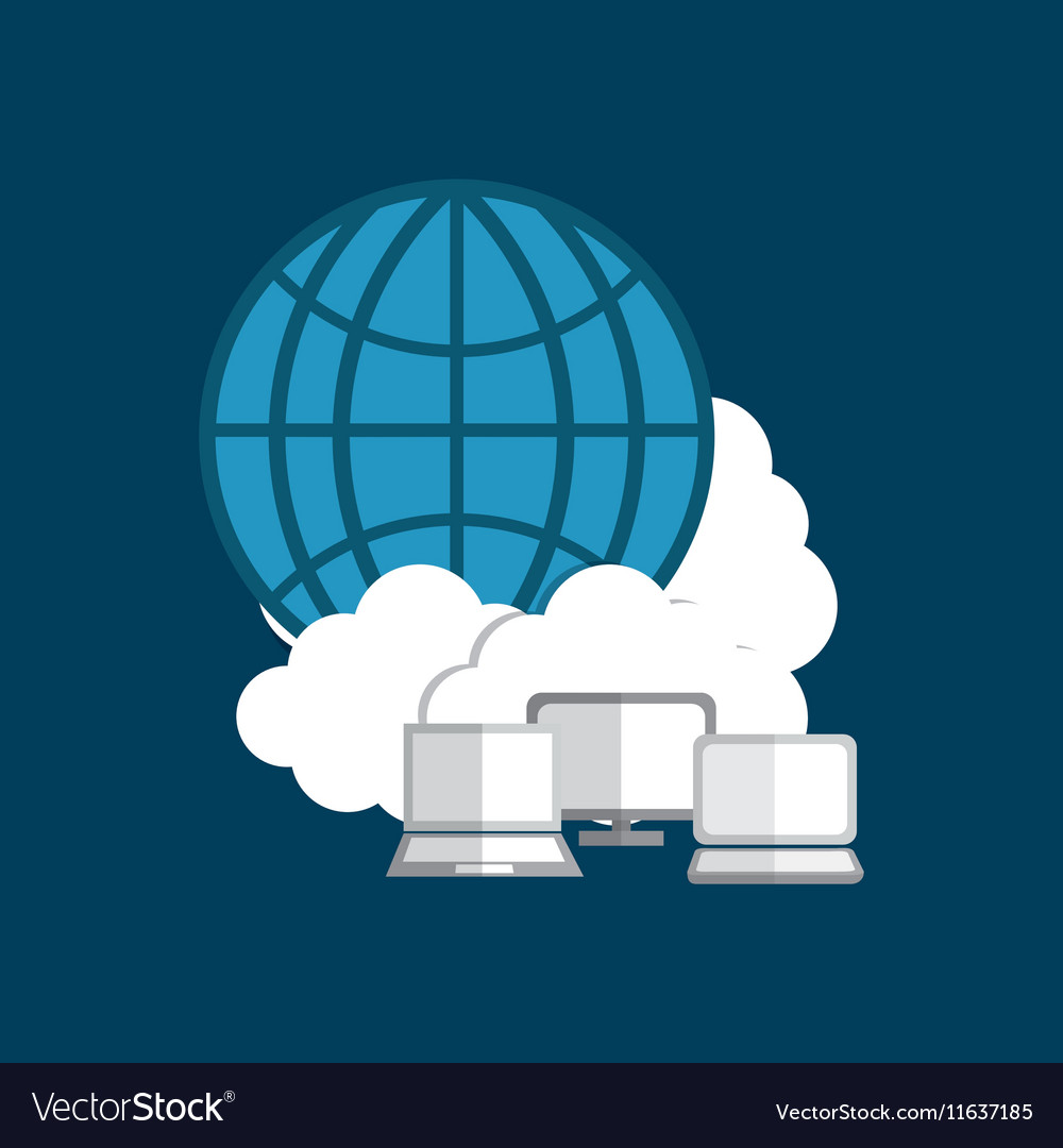 Cloud computing technology Royalty Free Vector Image