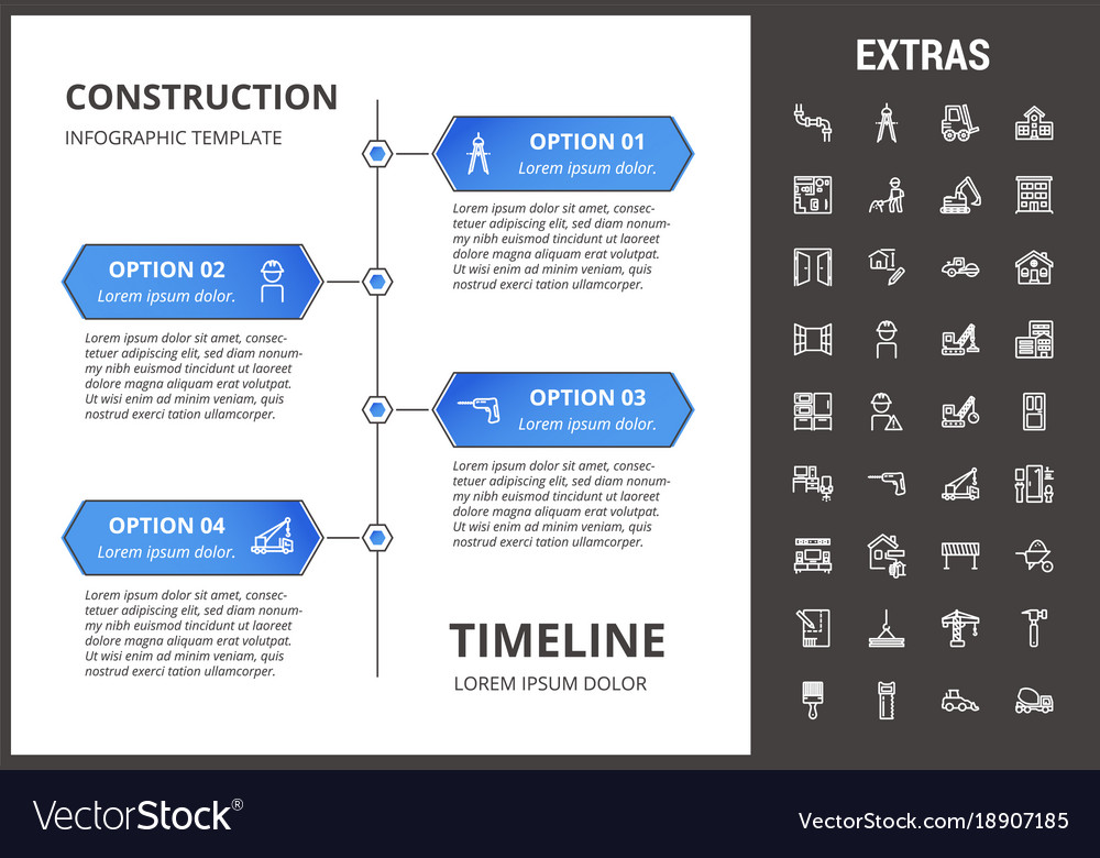 Construction infographic template and elements Vector Image