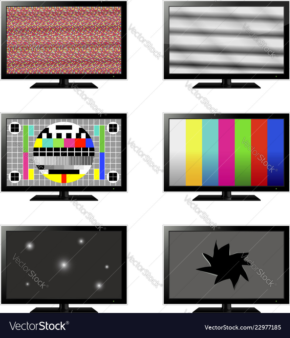 Fehler tv set Royalty Free Vector Image - VectorStock