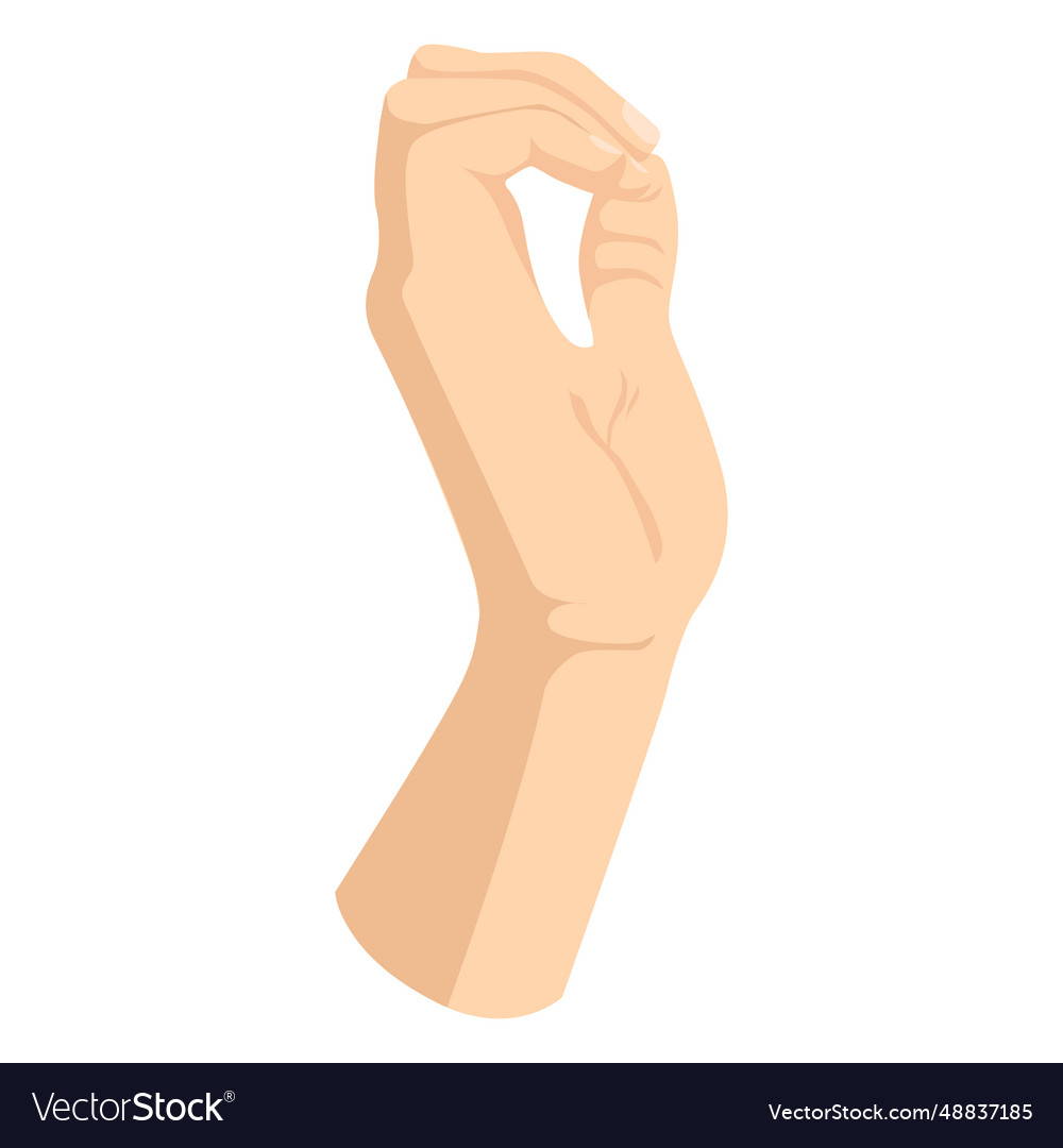 Fingers joining thumb hand sign semi flat Vector Image
