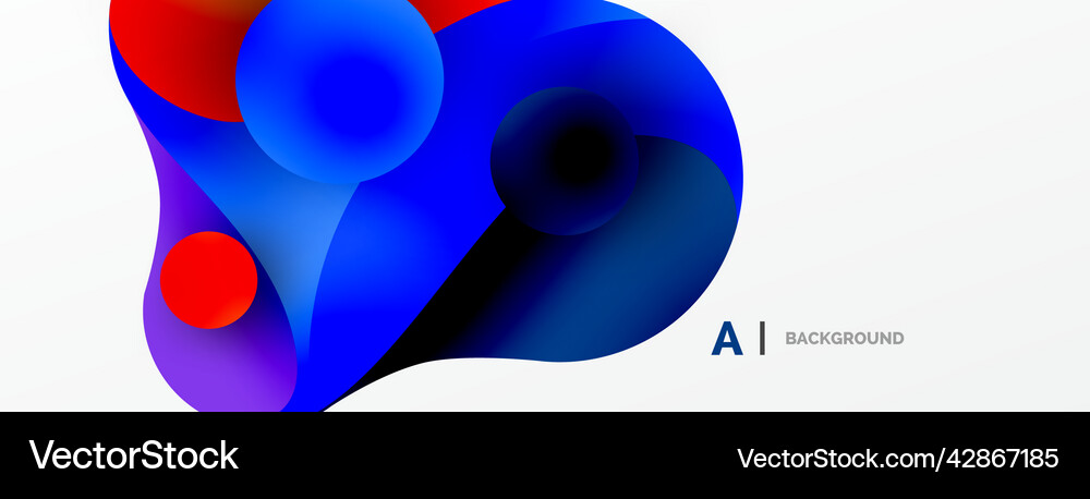 Flowing geometric shapes minimalist abstract Vector Image