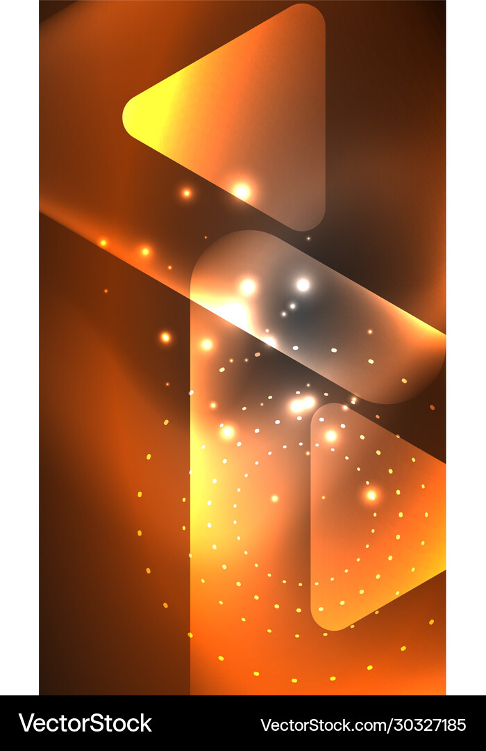 Glowing neon shiny transparent abstract geometric Vector Image