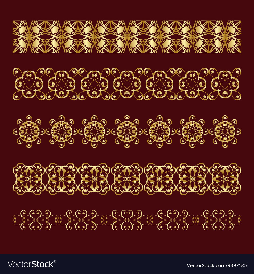Gold border Royalty Free Vector Image - VectorStock