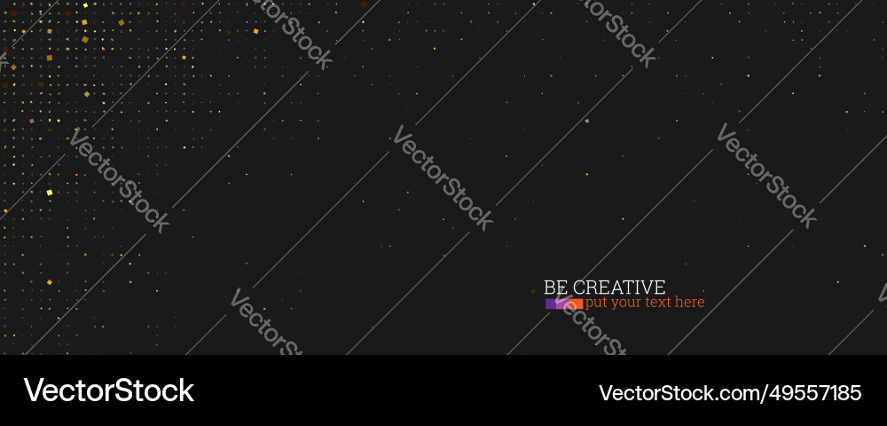 Golden sparkle on dark background banner design Vector Image