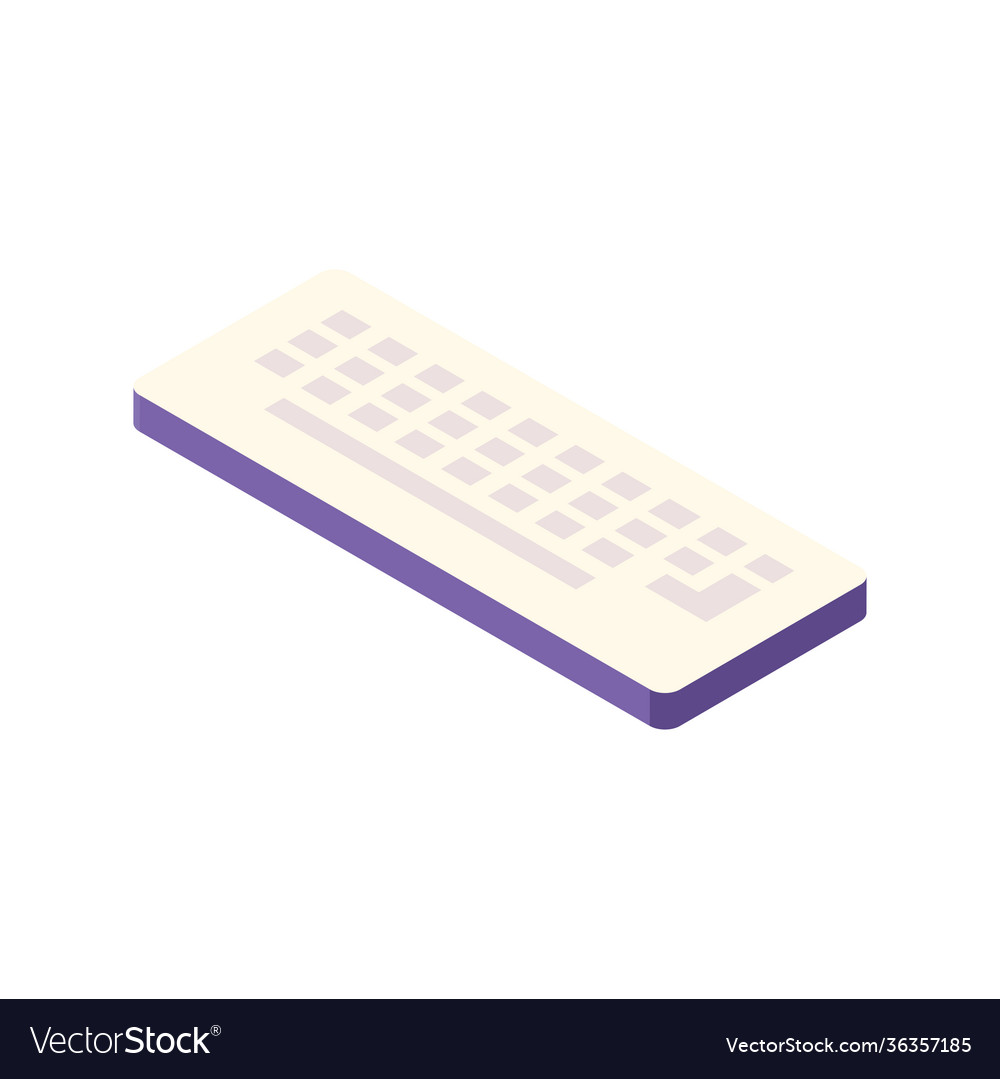 Keyboard computer hardware isometric icon Vector Image
