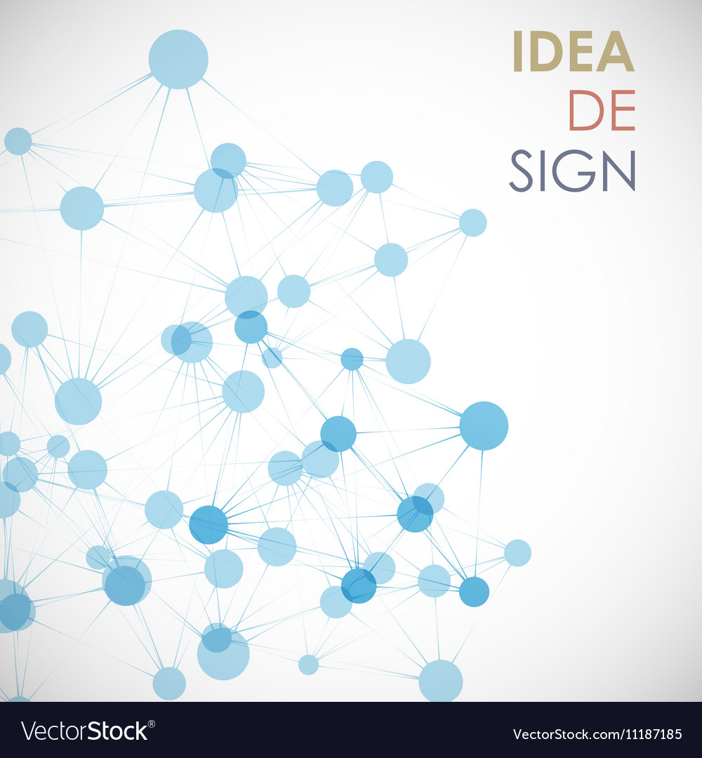 Network connect or molecule set Royalty Free Vector Image