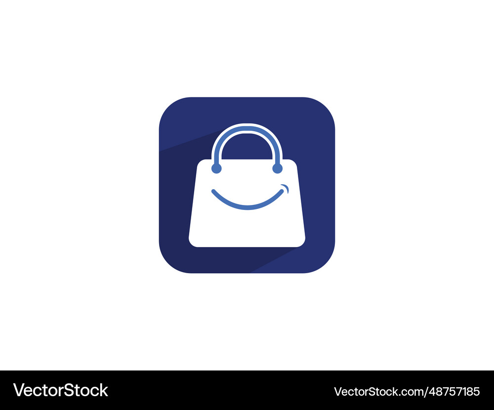 Shopping bag logo design colorful Royalty Free Vector Image