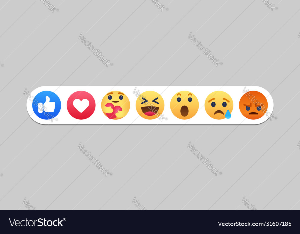 Social Media Reaction Icons Royalty Free Vector Image