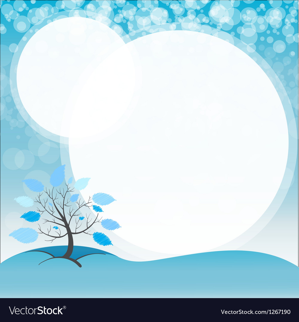 An empty surface with a tree Royalty Free Vector Image