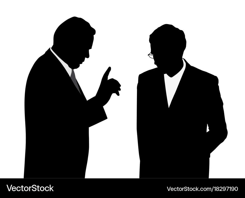 Boss Giving Warning to Employee Royalty Free Vector Image