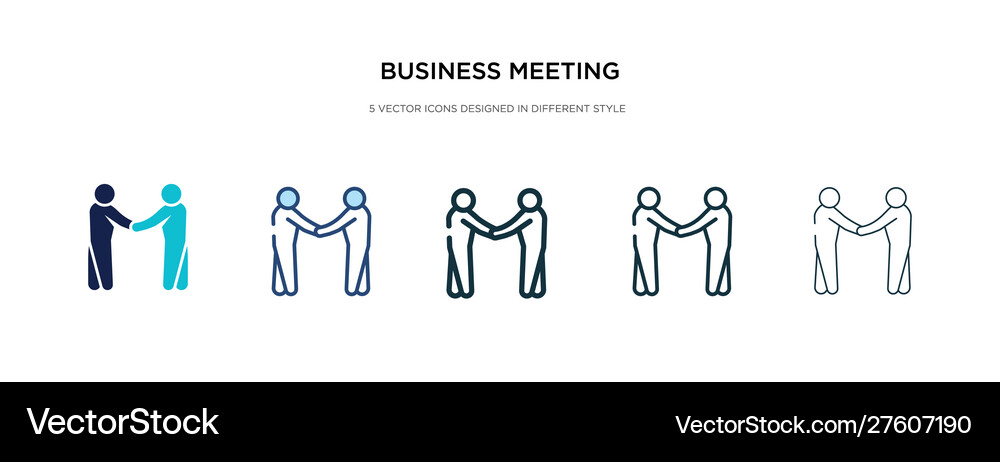 Business meeting icon in different style two Vector Image